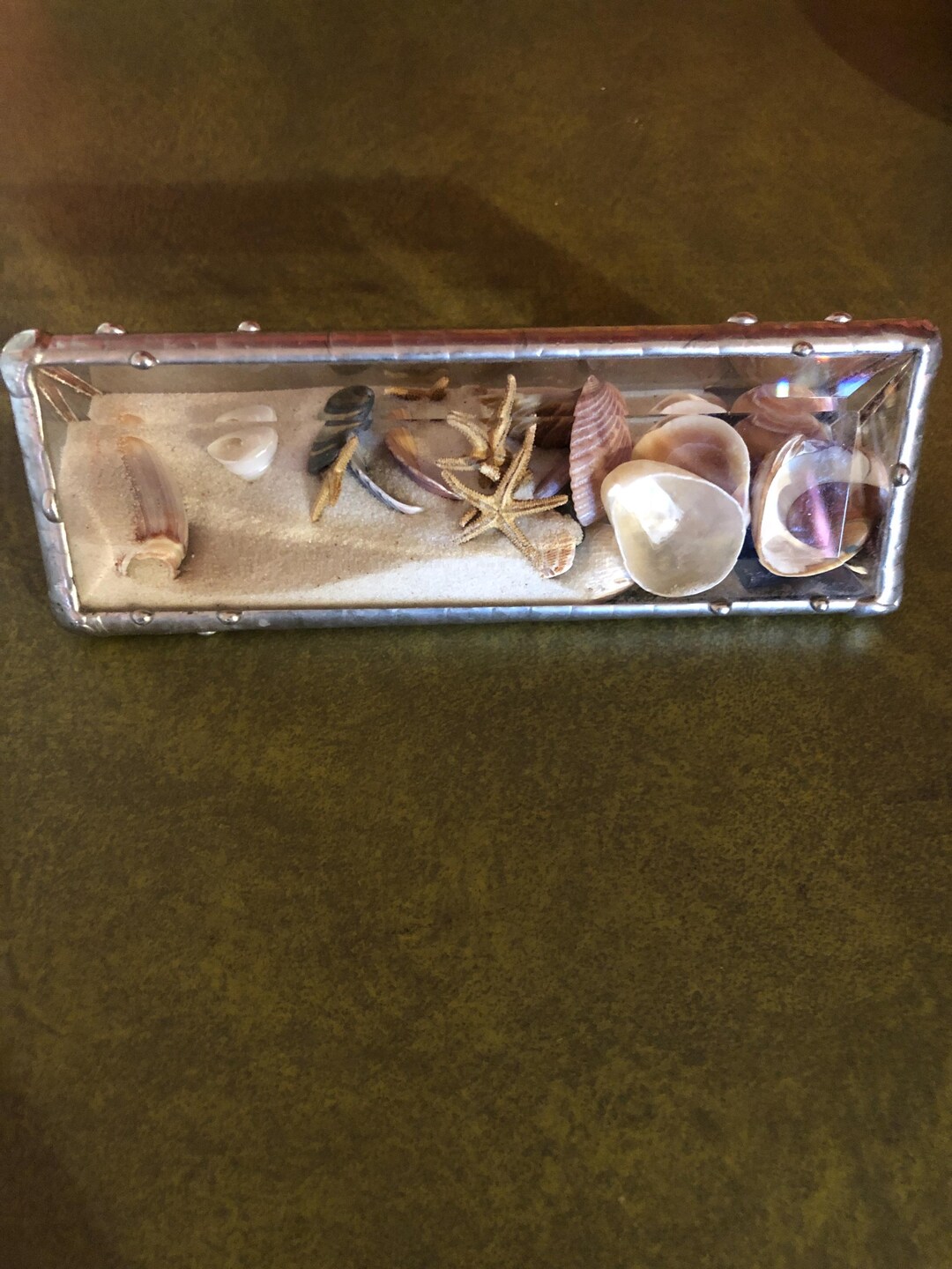 Three-sided Beveled Glass Seashell Box - Etsy
