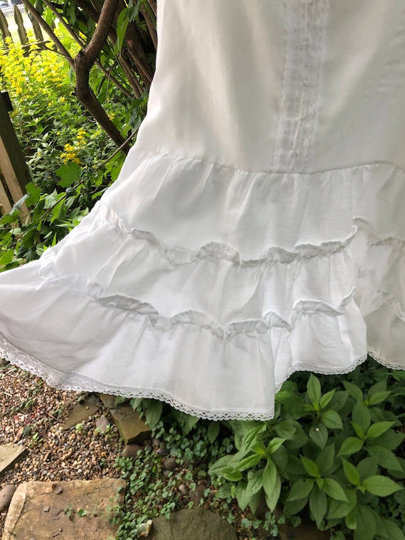 1950s childs white cotton slip - Gem