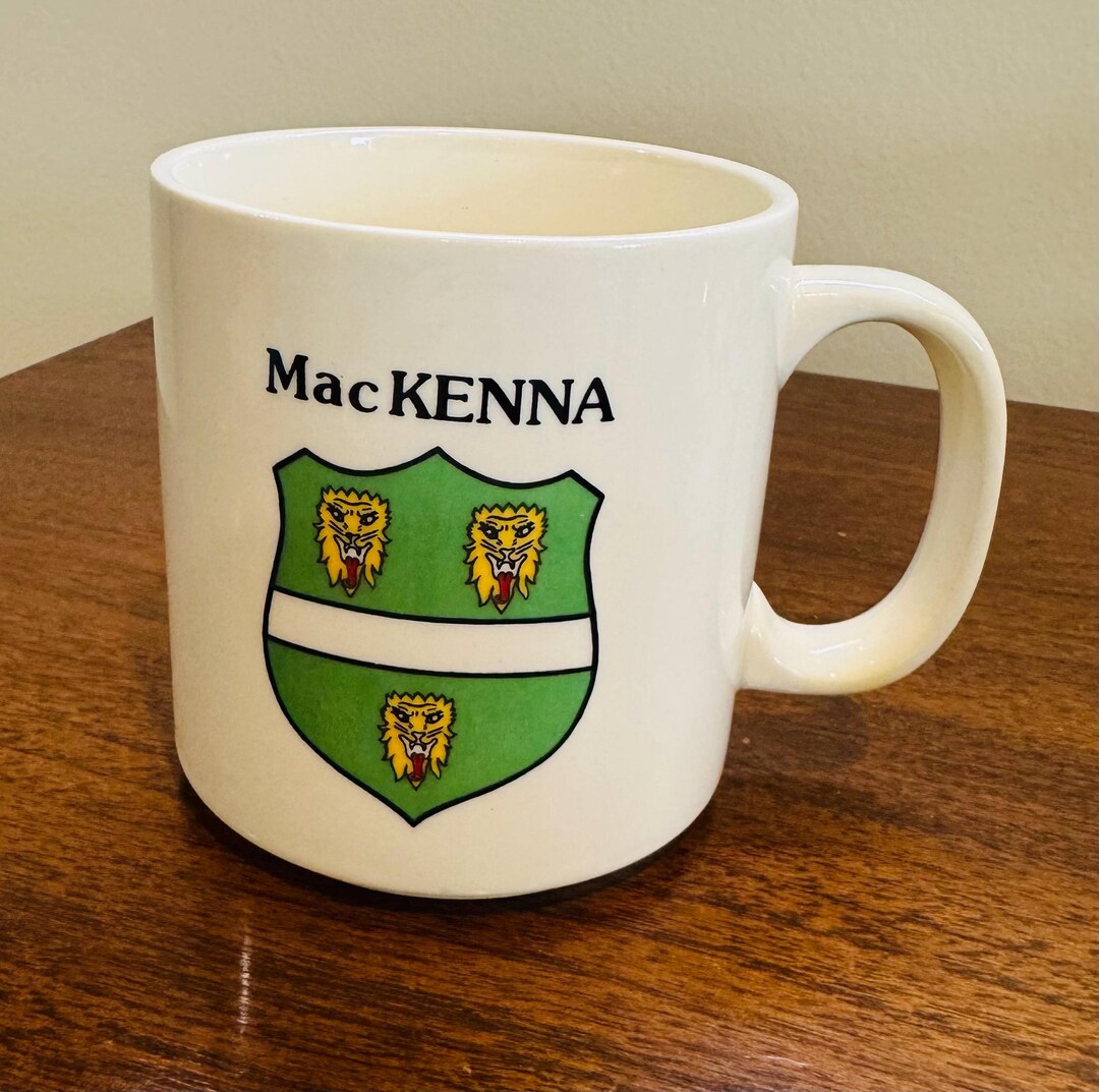 Vintage 1980s Irish Coffee Mug Mackenna Family Crest Carrigdhoun ...