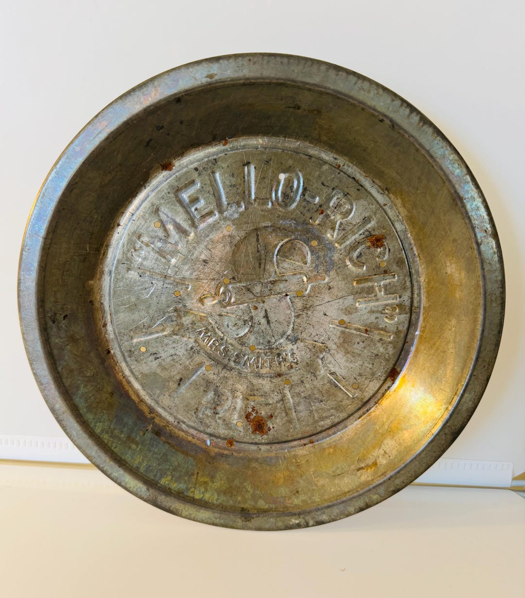 Vintage 1940s Mello Rich Mrs Smith’s Pie Tin Plate Pan - Etsy