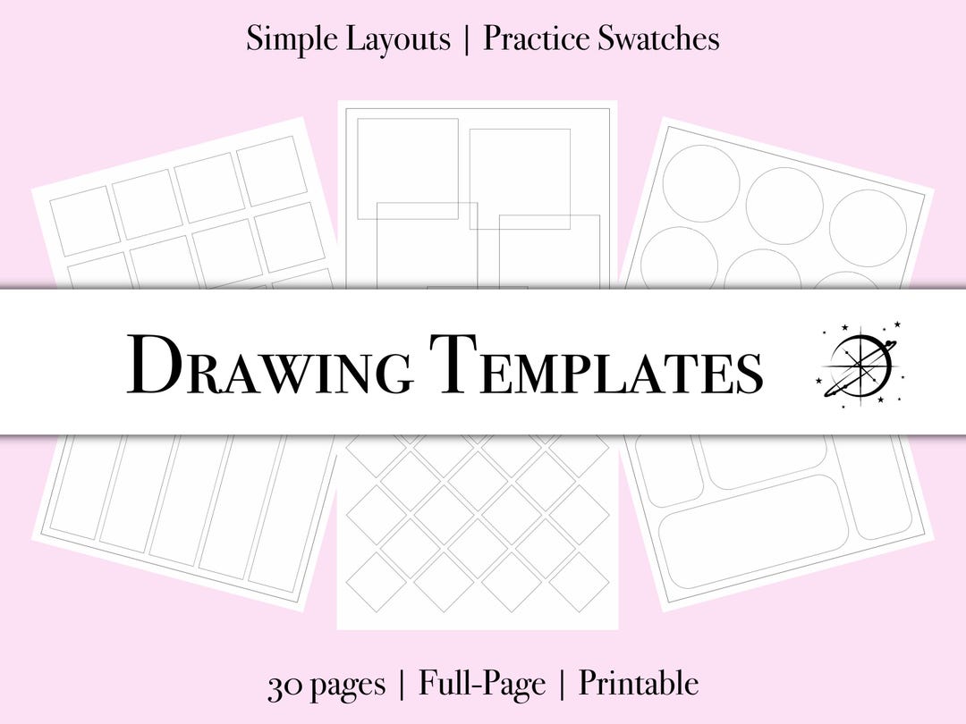 Between the Lines | 30 Printable Coloring & Drawing Templates - Etsy