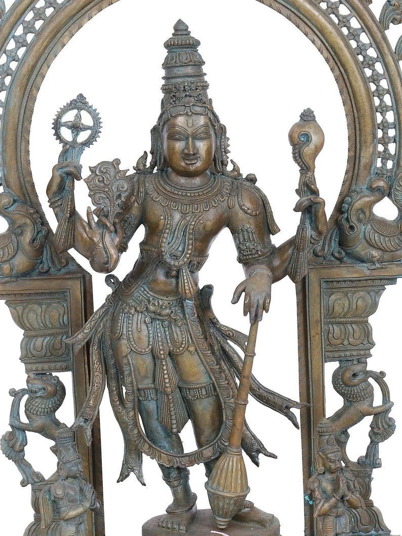 30" Lord Perumal (vishnu) With Garuda and Hanuman Ji | Madhuchista ...