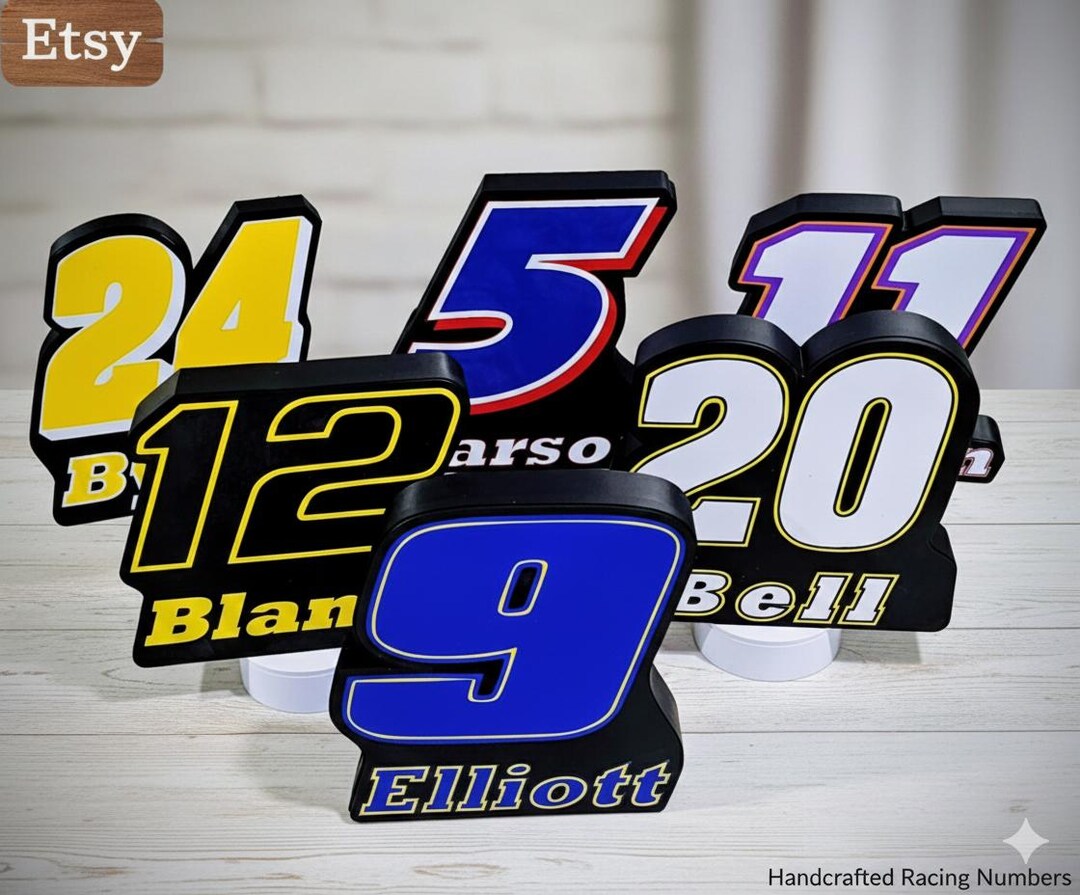 NASCAR Inspired LED Light Box | 3D Printed Racing Fan Lamp | Custom ...