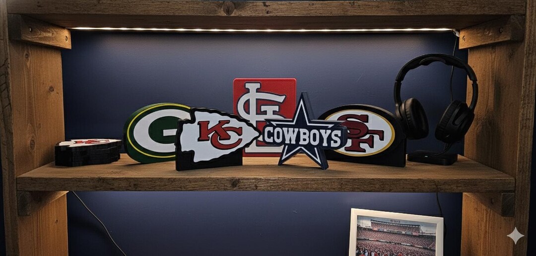 Personalized Sports Team LED Light Box | 3D Printed Fan Lamp, Custom ...