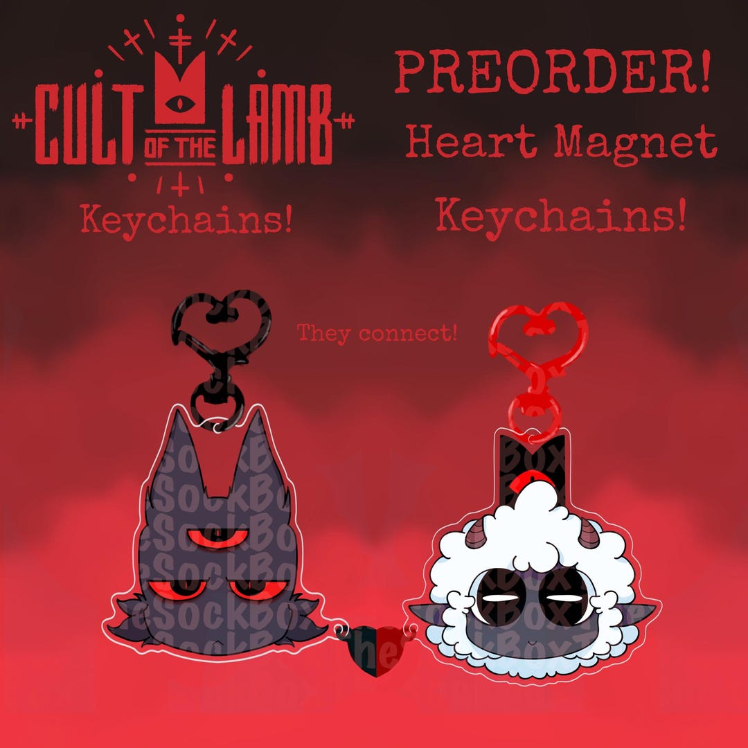 PRORDER! - Cult of the Lamb: Heart Connector Keychains! - Etsy Australia