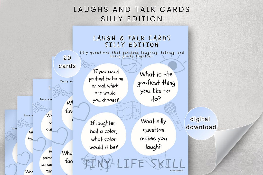 Silly Conversation Cards for Kids – Laugh & Talk Game (PDF Download ...