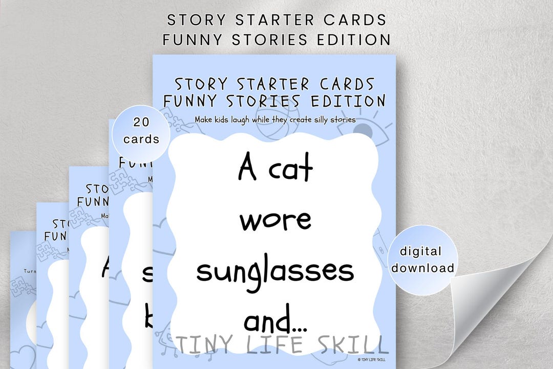 Story Starter Cards for Kids – Funny Stories Edition | Silly Creative ...