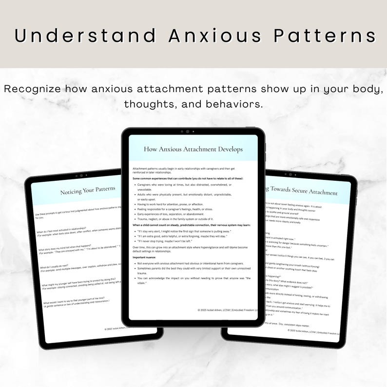 Anxious Attachment Style Guide - Instant Download - Fillable PDF - Etsy ...