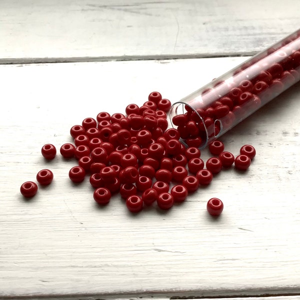 Red Seed Bead - Etsy