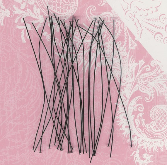 Gunmetal 4 Inch Head Pins 24 Piece Pack Long Headpin Black - Etsy