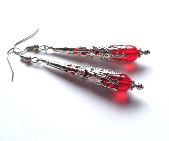 Ruby 20x 9mm Preciosa Glass Teardrop Drop Beads-4 Piece Pack - Etsy