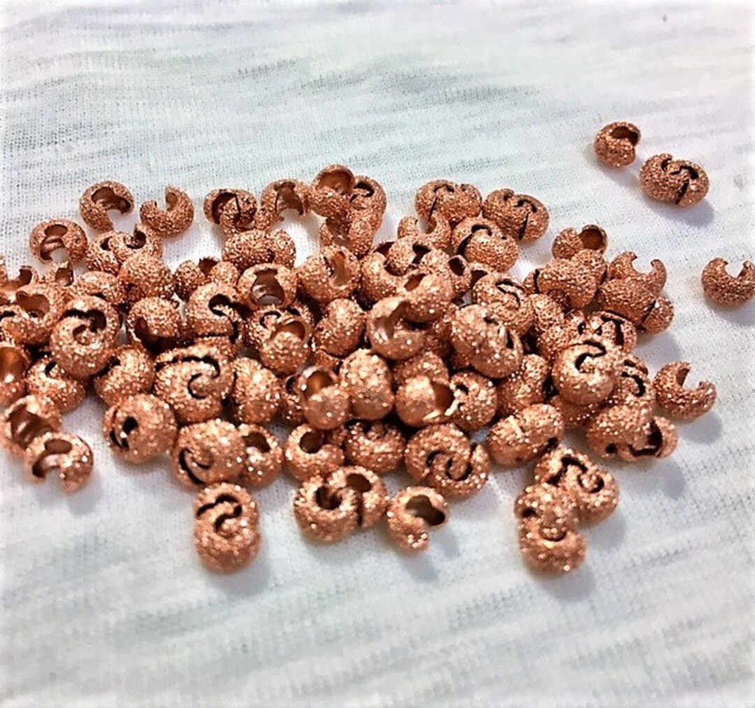 4mm Stardust Copper Crimp Cover, 72 Piece Pack, Copper Crimp Cover ...