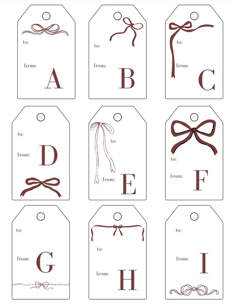 Custom Holiday Gift Tags — Instant Download | Festive and Ready to ...