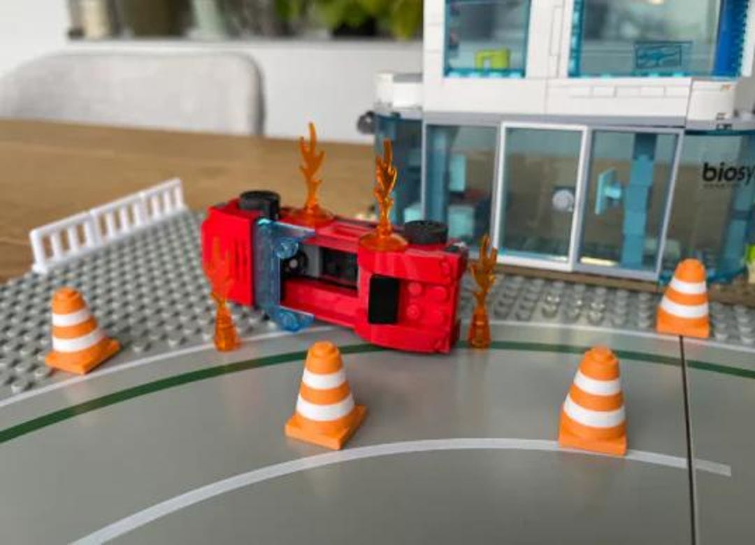 3D Printed Lego Inspired Traffic Cones (pack of 5) - Add Some Life to ...
