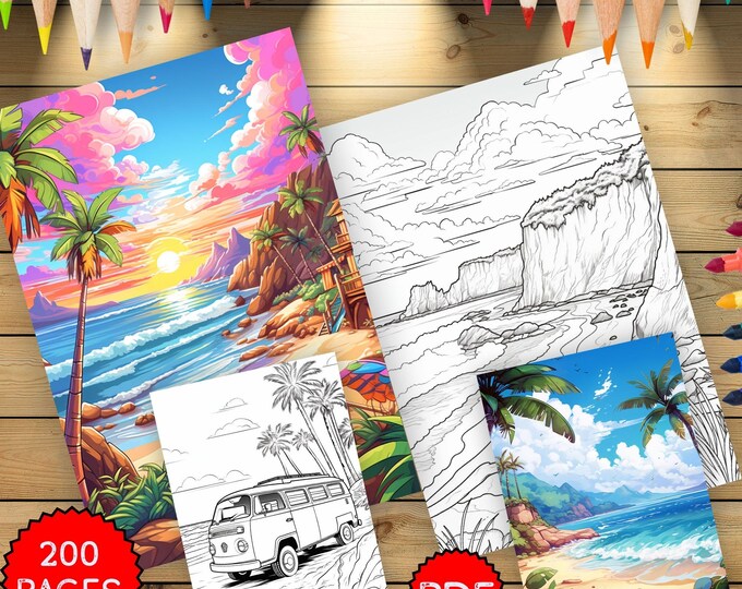 Boats Beaches Waterfront Coloring Pages Summer Vacation Scenes Luxury ...