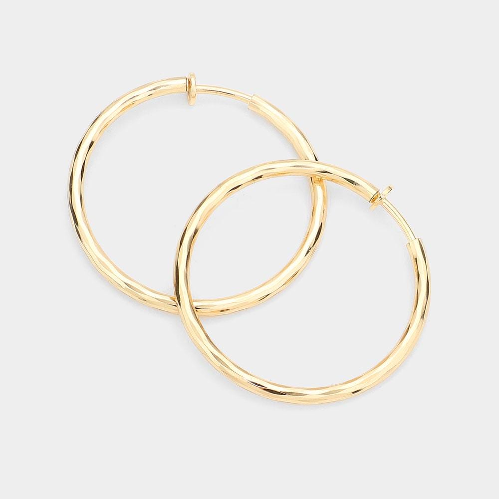 Clip on Hoop Earrings, Lightweight Non Pierced Classic Everyday Jewelry ...