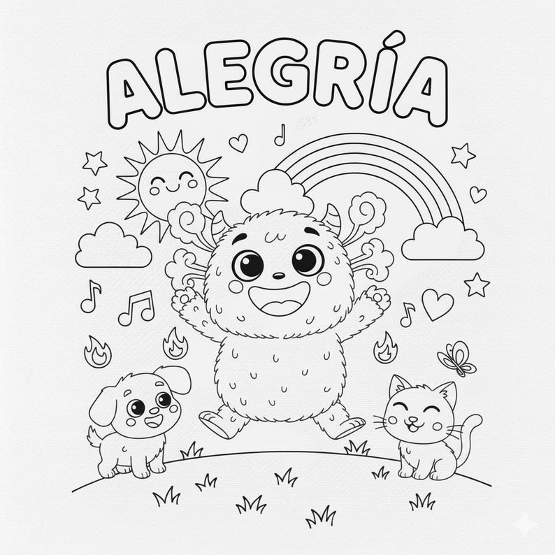 Colorea Tus Emociones: Libro Para Colorear Sobre Los Sentimientos Para ...