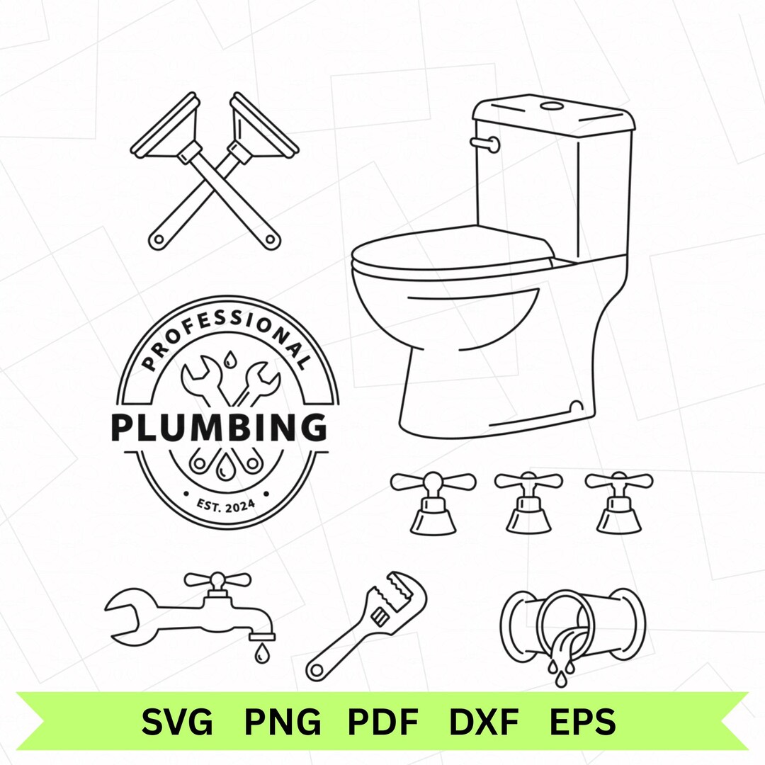Toilet SVG , Plumbing SVG Bundle,toilet Plunger Svg -vector Art ...