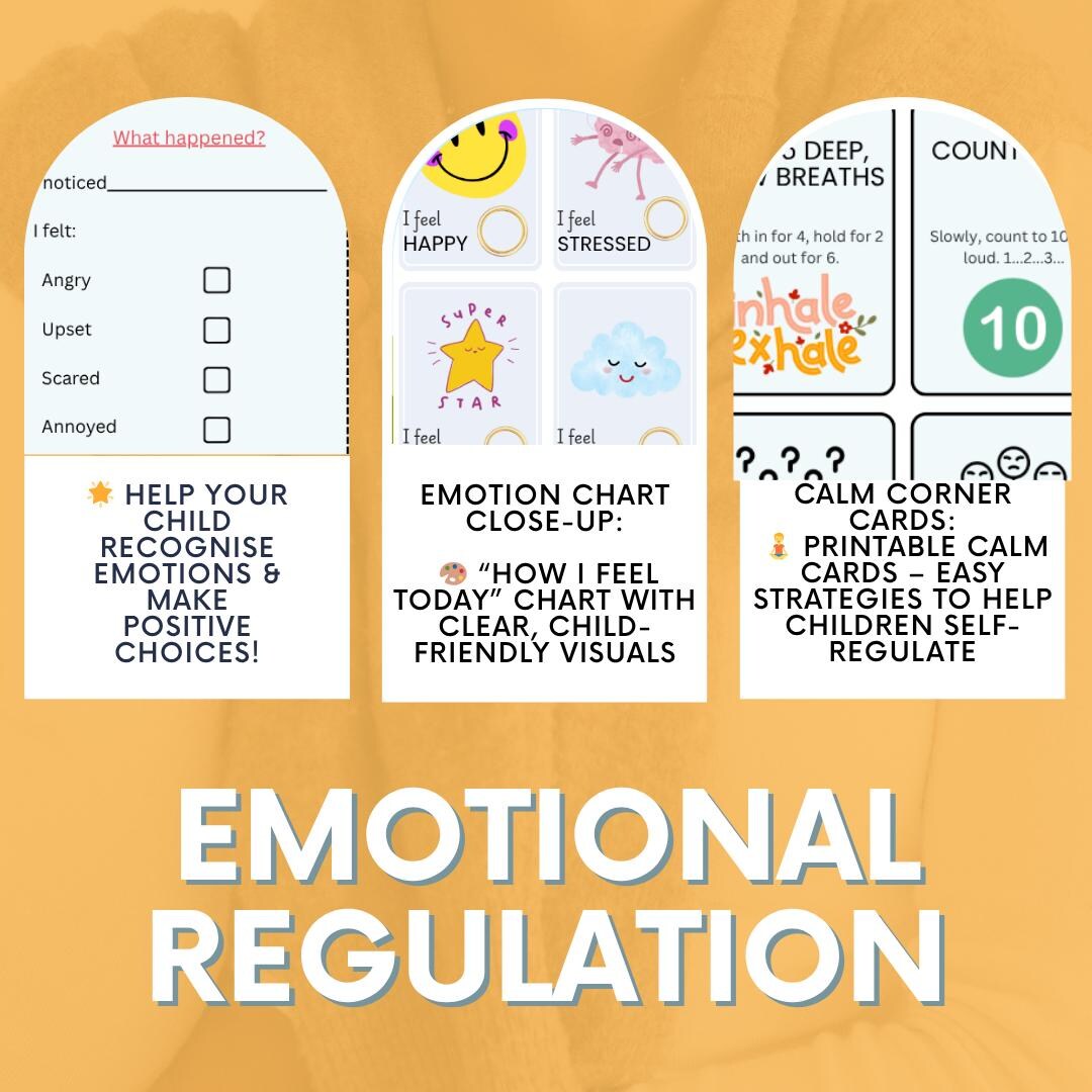 Kids Emotion Chart | Calm Corner, Reward System (printable) - Etsy