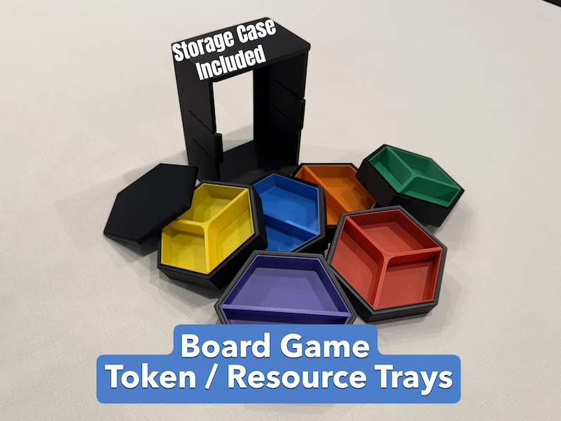 Board Game Token Tray Organizer for Coins Stackable Resource Supply ...