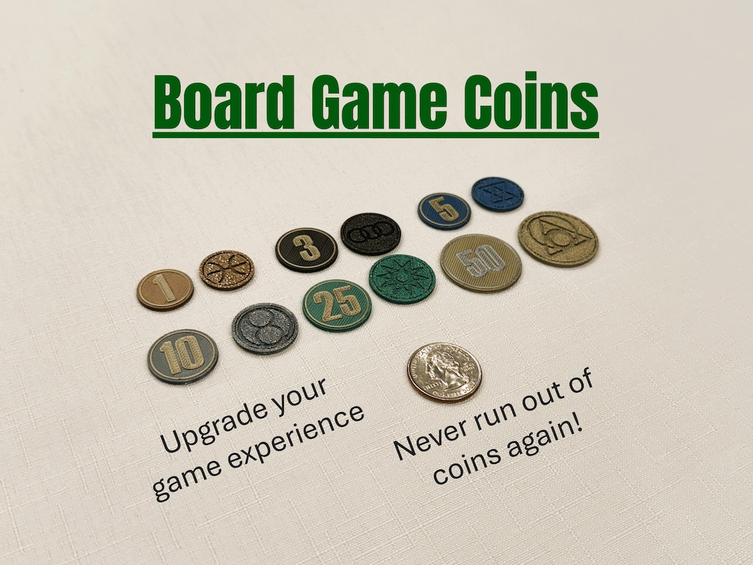 Universal Board Game Coins Upgrade for Strategy Games Money Tokens for ...