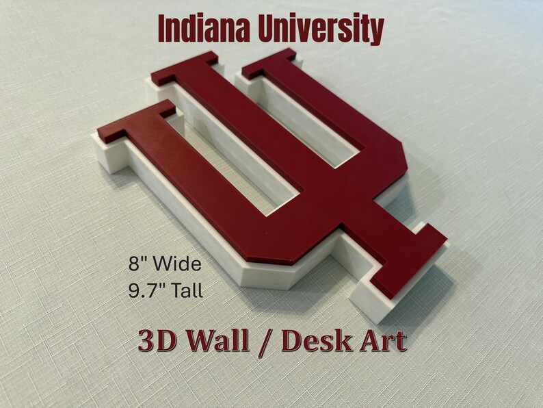Indiana University Wall Decor IU Desk Art Hoosiers Gift for IU Alumni ...