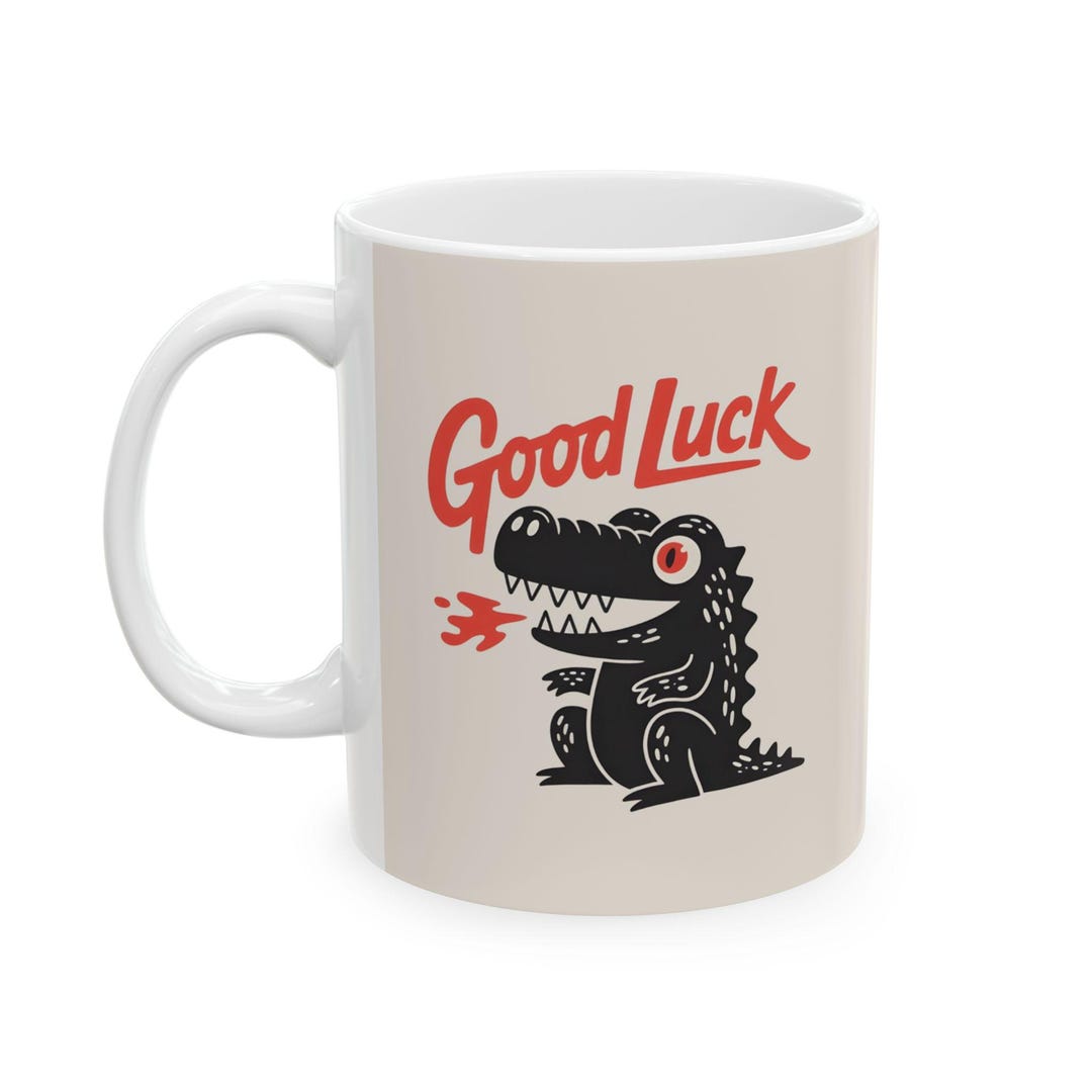 Good Luck Mug - Coco the Lucky Crocodile | Cute Monster Ceramic Mug ...