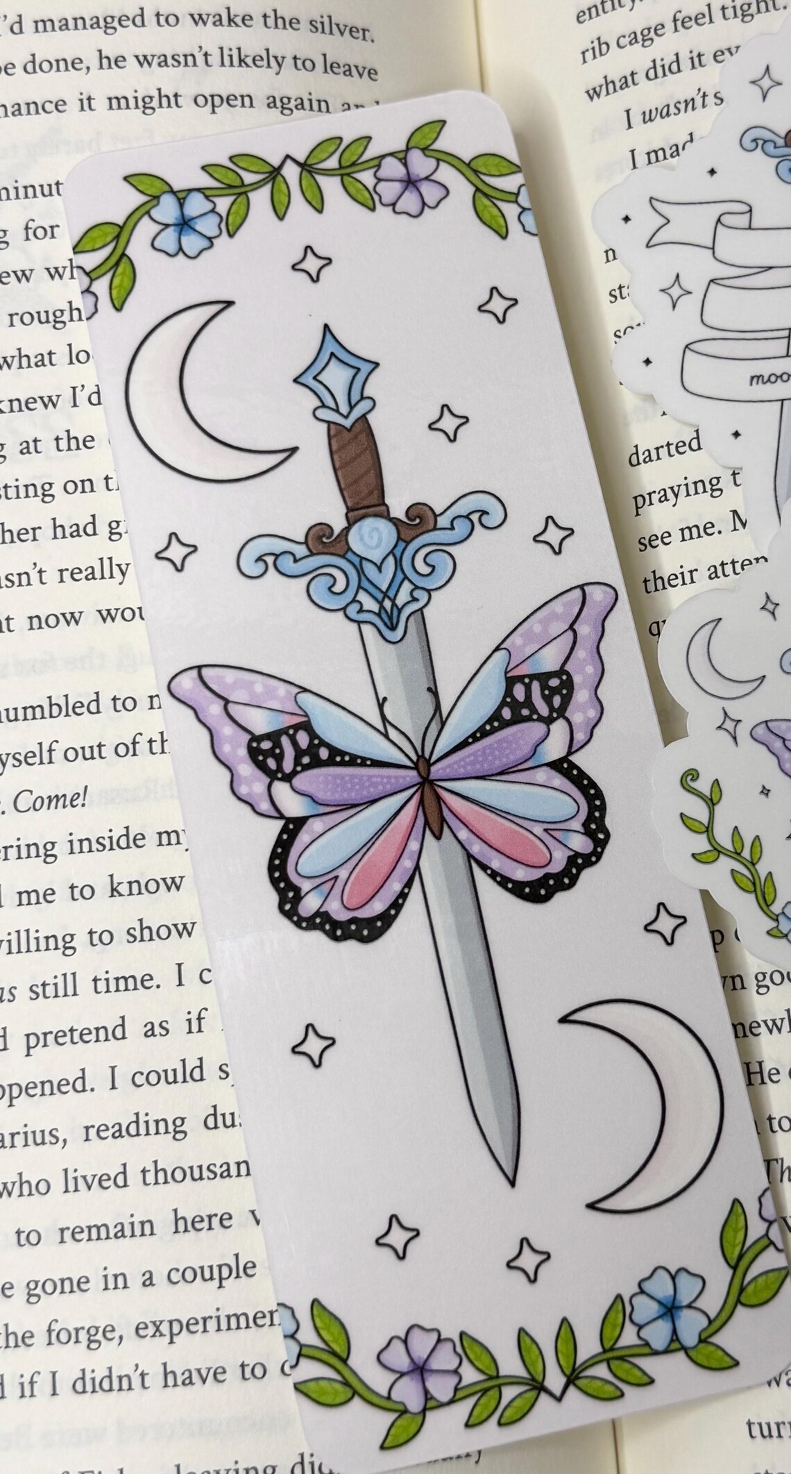 Quicksilver Inspired Bookmark, Sticker Set - Etsy