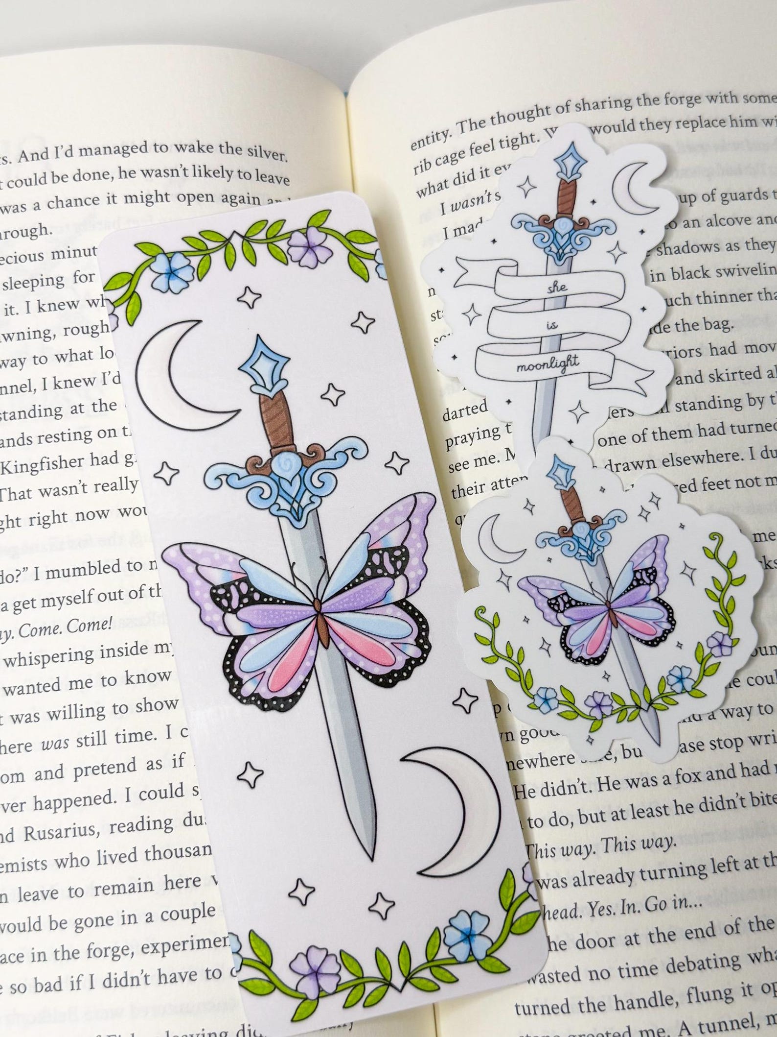 Quicksilver Inspired Bookmark, Sticker Set - Etsy