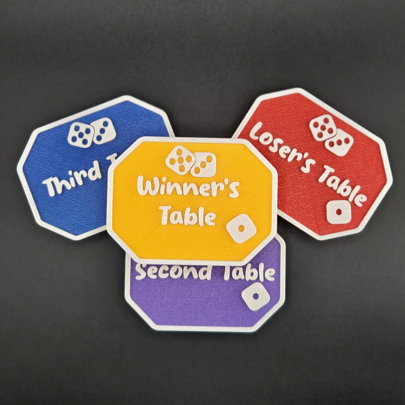 Bunco Table Markers Set of 4 - Etsy