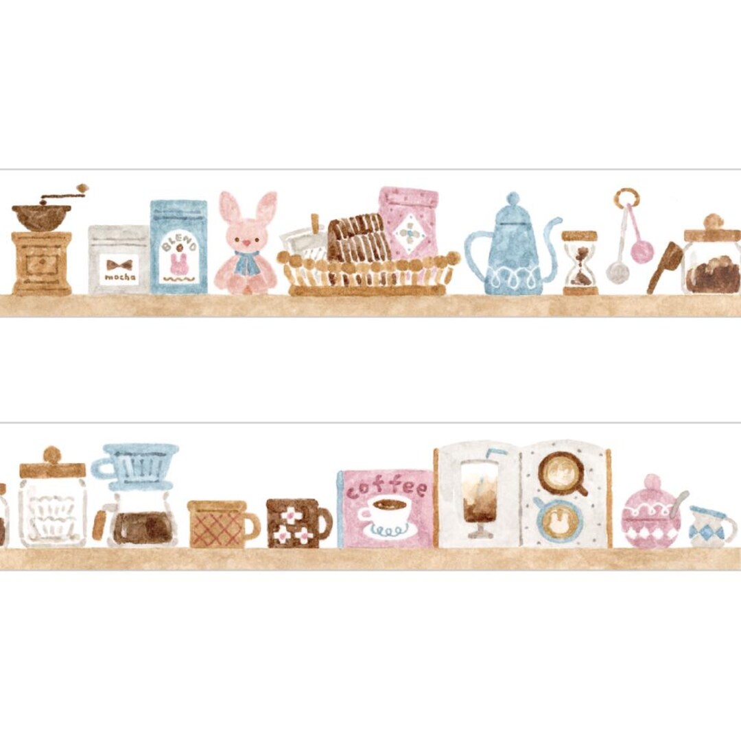1 Roll | 20mmx7m | Papier Platz X Nakauchi Waka | Rabbit and Coffee - Etsy