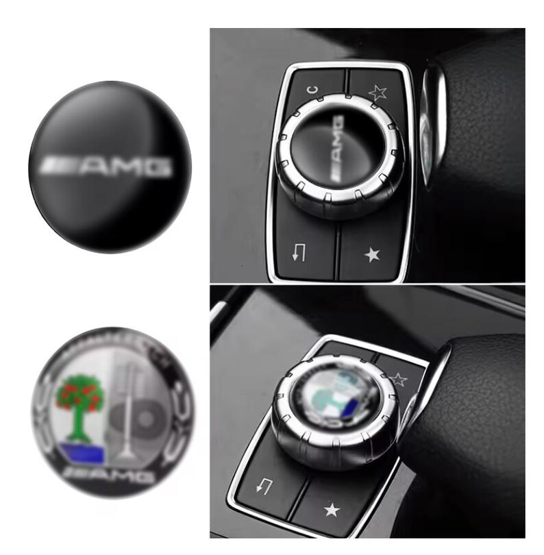 Mercedes Menu Button (29mm) Multimedia AMG Decal Logo Sticker Mercedes ...