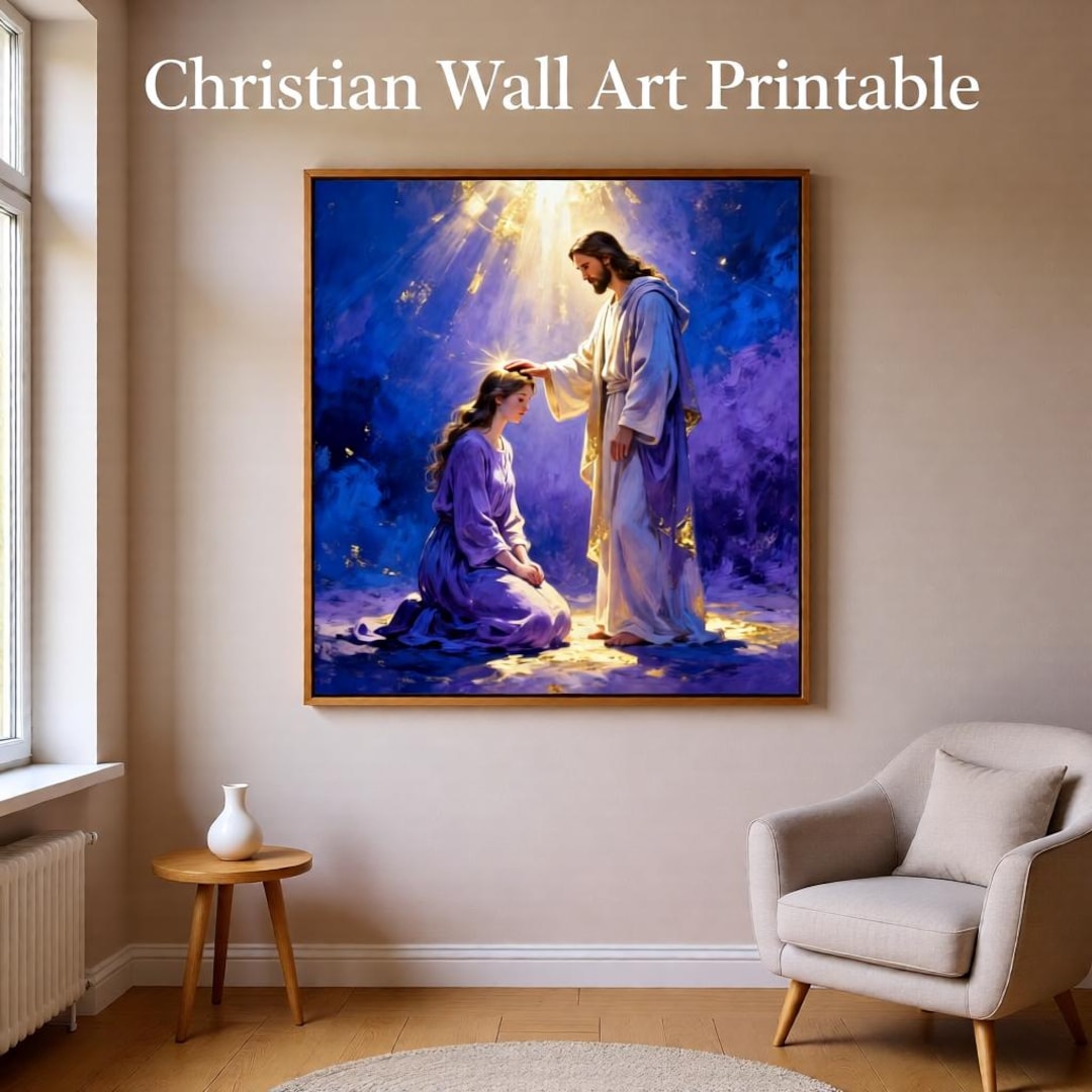 Jesus Healing Art Christian Wall Print Faith Decor Matte Download ...