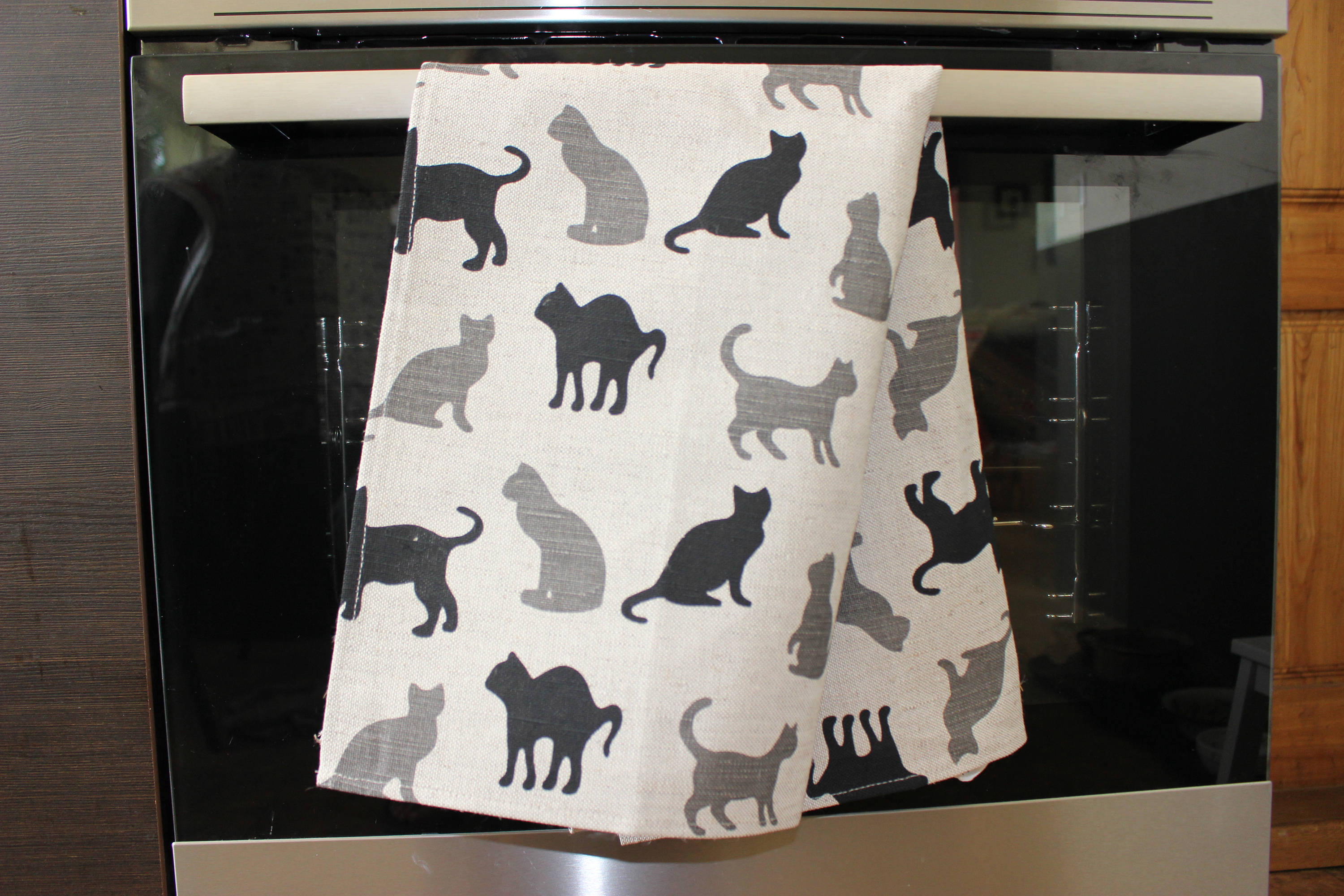 Towel With Cat Linen Tea Towel Kitchen Towel Dish Towel Linen | Etsy