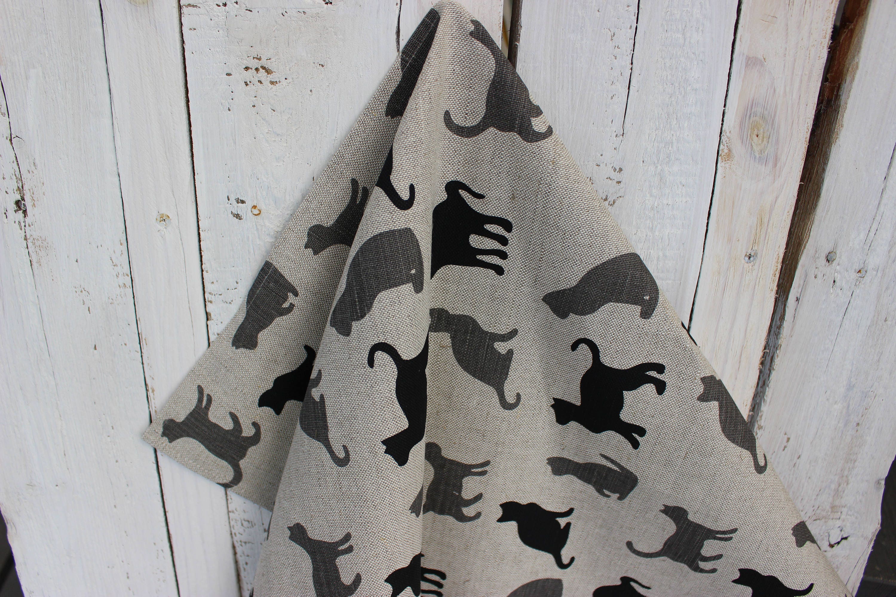 Towel With Cat Linen Tea Towel Kitchen Towel Dish Towel Linen | Etsy