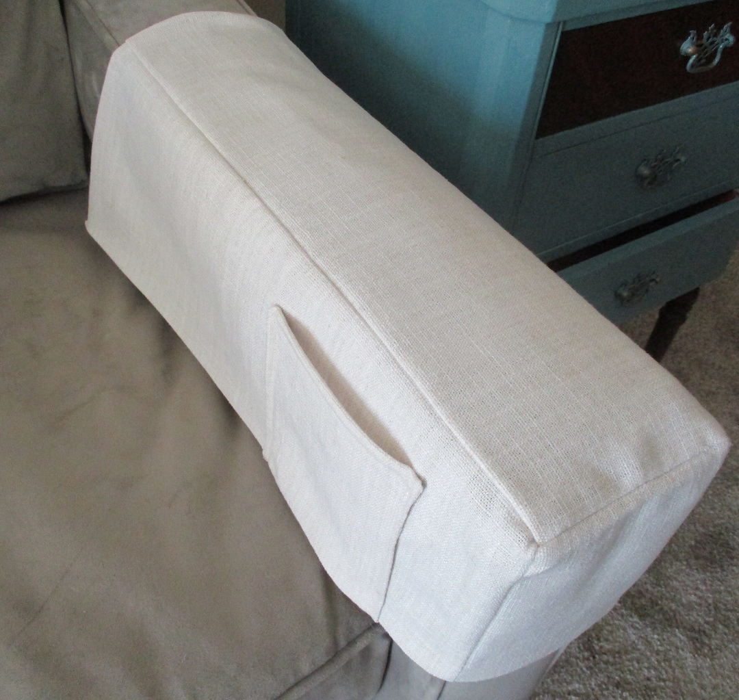 Armrest Covers With Pocket for Remote and Glasses, Furniture Armrest ...