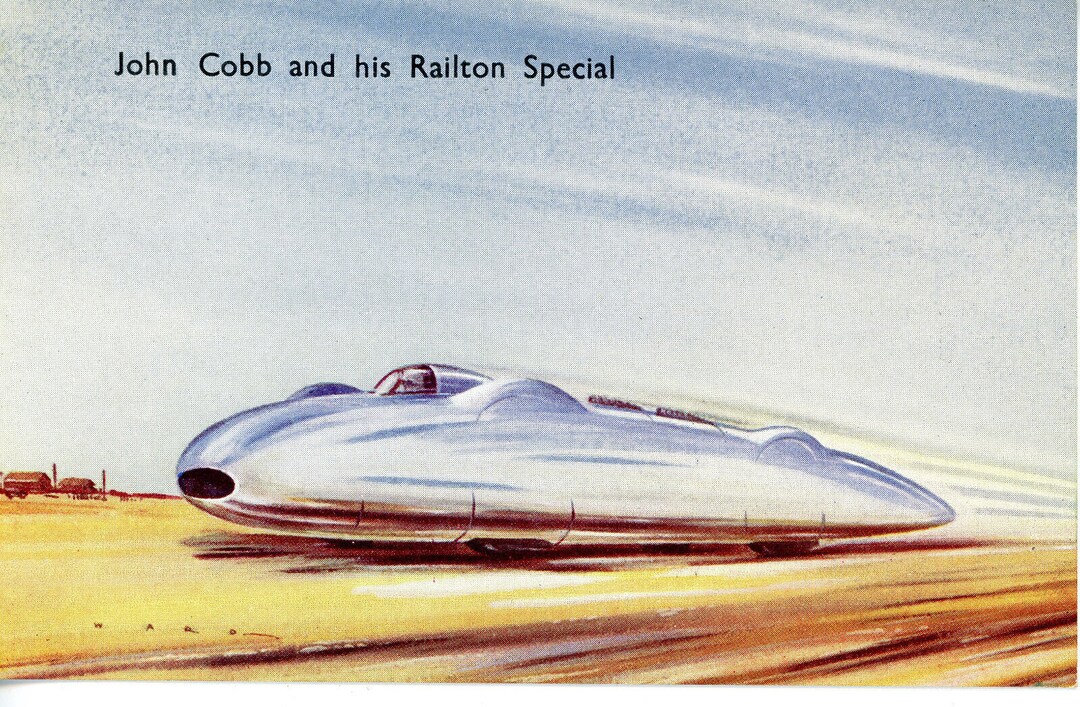 Vintage John Cobb Railton Special Race Car Photochrome Postcard - Etsy