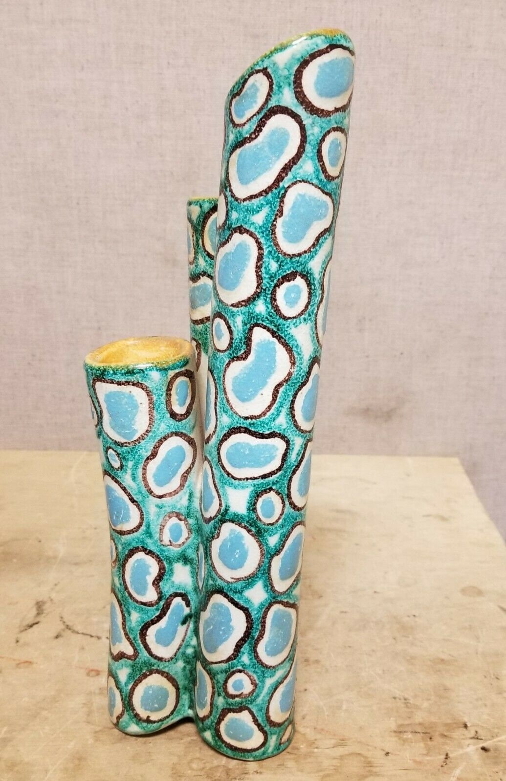 Mid Century Modern MCM Italy Art Pottery Staggered Amoeba Vase - Etsy