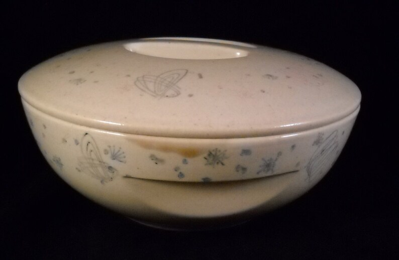 Mid Century Atomic Pottery Serving Dish - Etsy