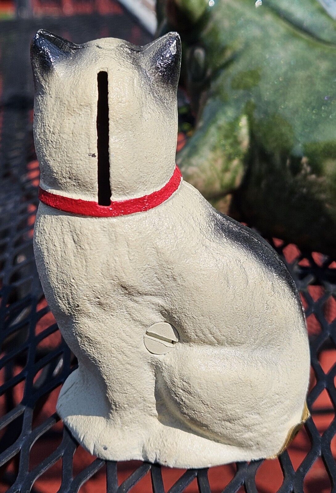 Vintage Cast Iron Cat Coin Bank From the Estate of Milky the Clown ...