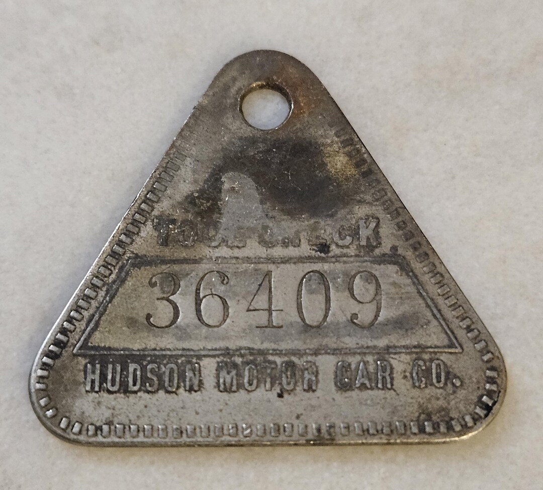 Vintage Hudson Motor Company Tool Check Tag - Etsy