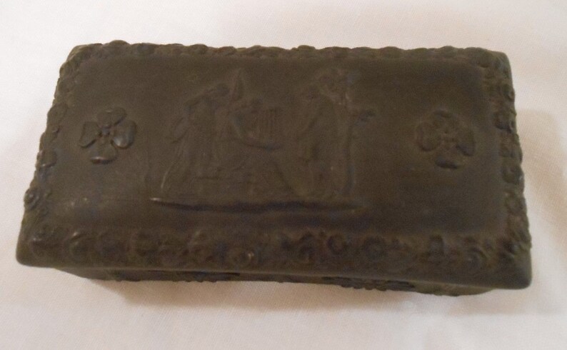 Antique Wedgwood Black Basalt Match Box With Striker Lid - Etsy