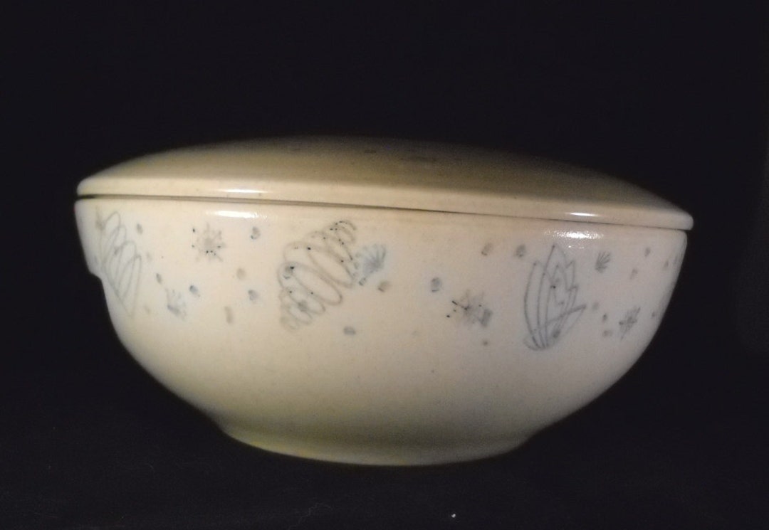 Mid Century Atomic Pottery Serving Dish - Etsy