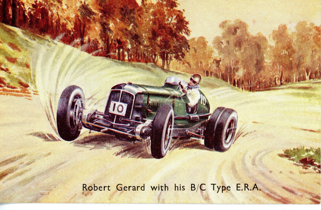 Vintage Robert Gerard ERA Race Car Photochrome Postcard - Etsy