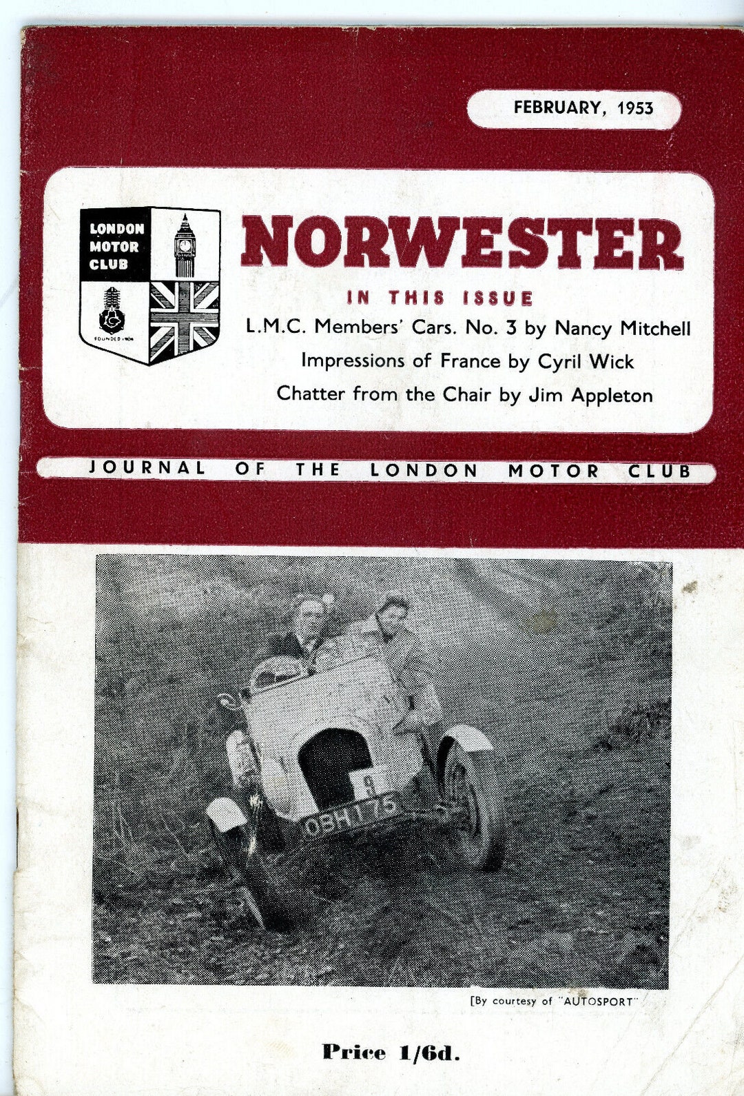 Vintage Formula One Auto Racing Program Norwester 1953 - Etsy