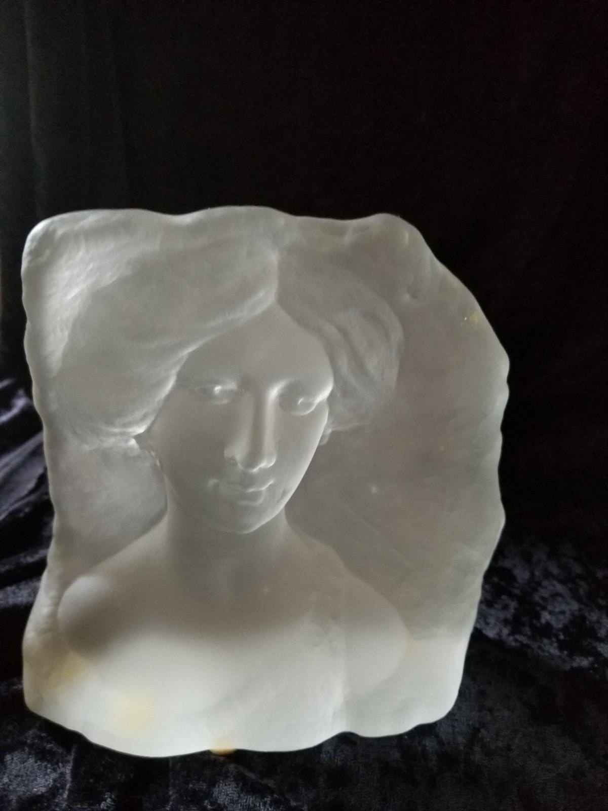 Vintage Cristallin Italy Crystal Art Deco Frosted Art Glass Woman - Etsy