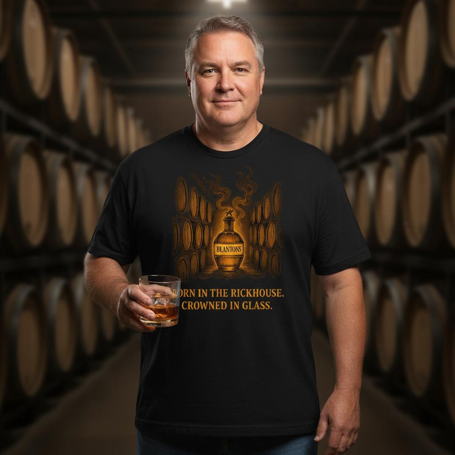 Born in the Rickhouse – Single Barrel Edition Premium Crewneck Tee - Etsy