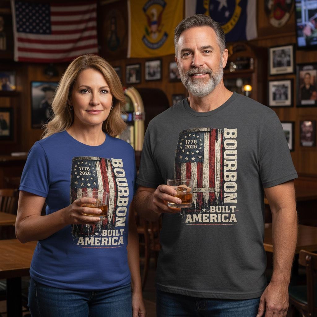 Bourbon Built America Shirt, Patriotic Whiskey, 1776 2026 Bourbon Tee ...