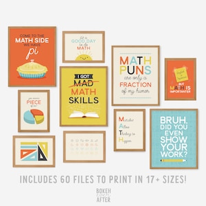 Math Classroom Poster Prints Set of 10, Printable Gallery Wall Art ...