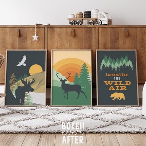 National Parks Poster Set, Printable Gallery Wall Art, Kids Forest ...